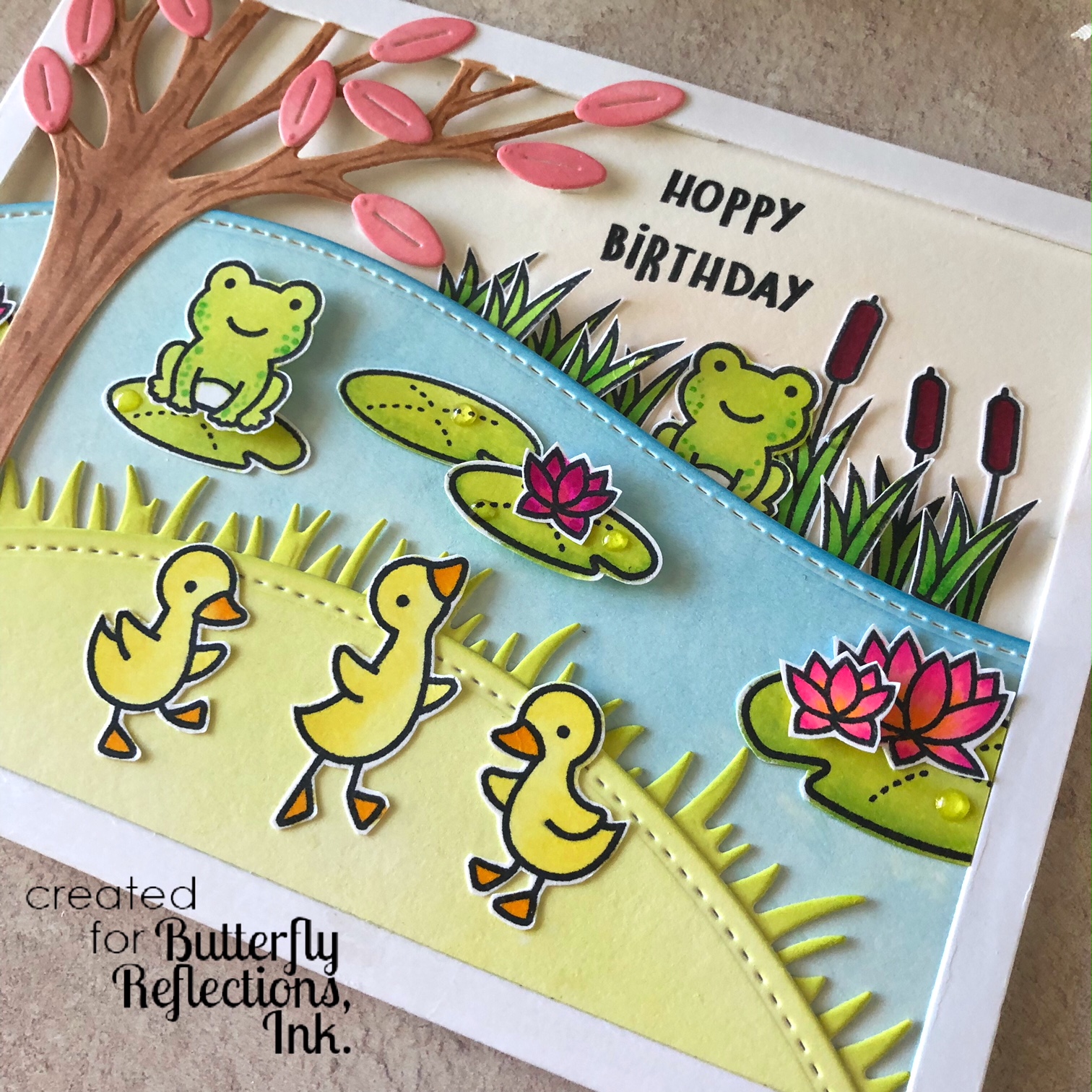 Building a scene with Lawn Fawn stamps and dies