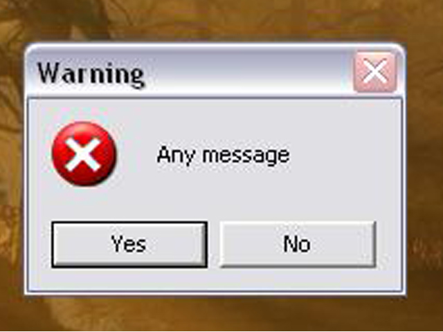 Machines And You: Create fake error messages