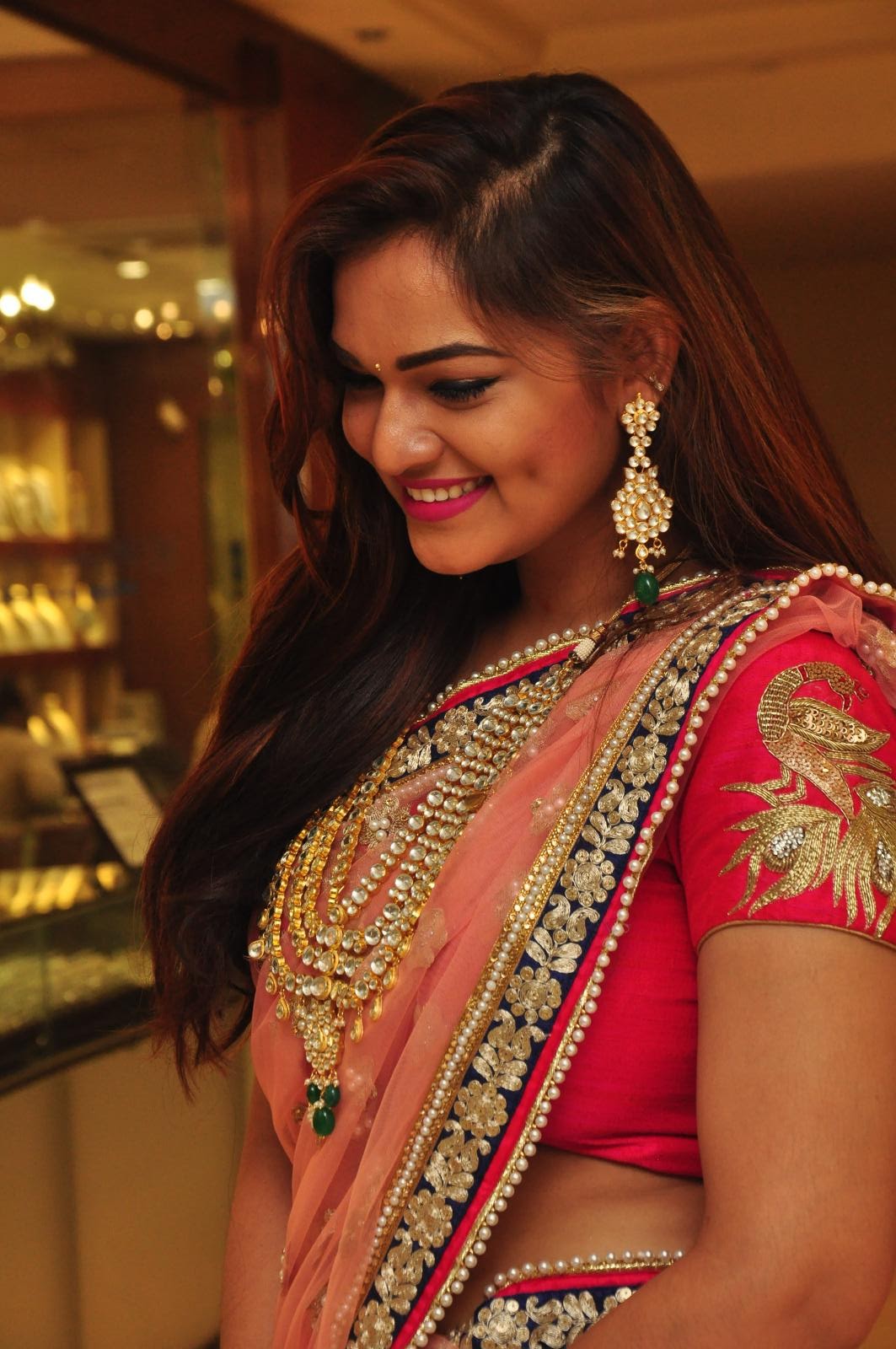 Actress Ashwini new dazzling half saree photos