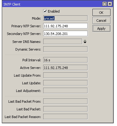 Setting Tanggal & Waktu di MIkrotik Menggunakan NTP Client
