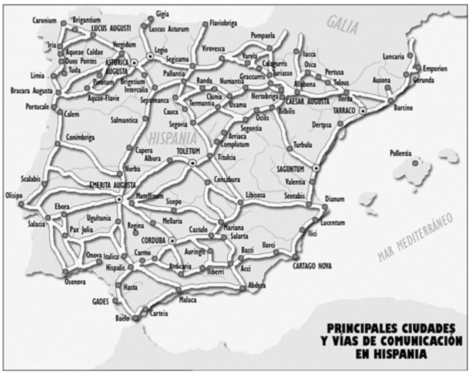 APASIONADOS DEL IMPERIO ROMANO: MAPA DE LAS PRINCIPALES CARRETERAS Y ...