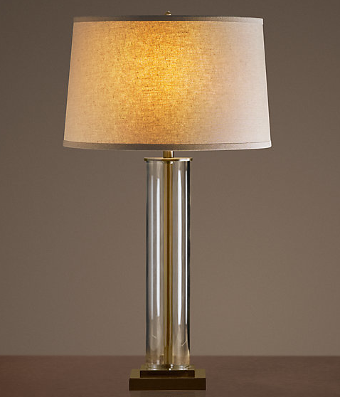 Oklahoma Interior Design: Glass Column Table Lamp