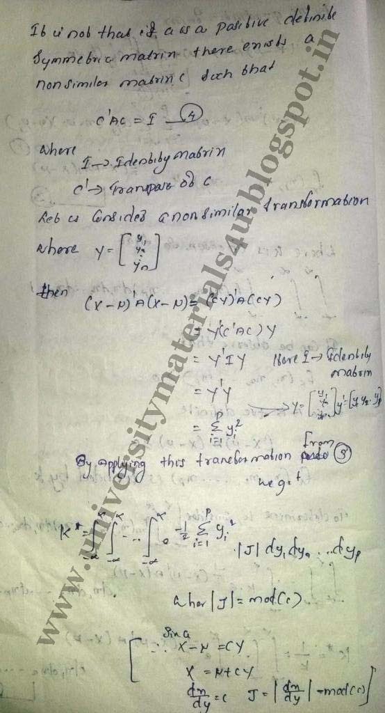 Derivation of probability density function of Multivariate Normal ...