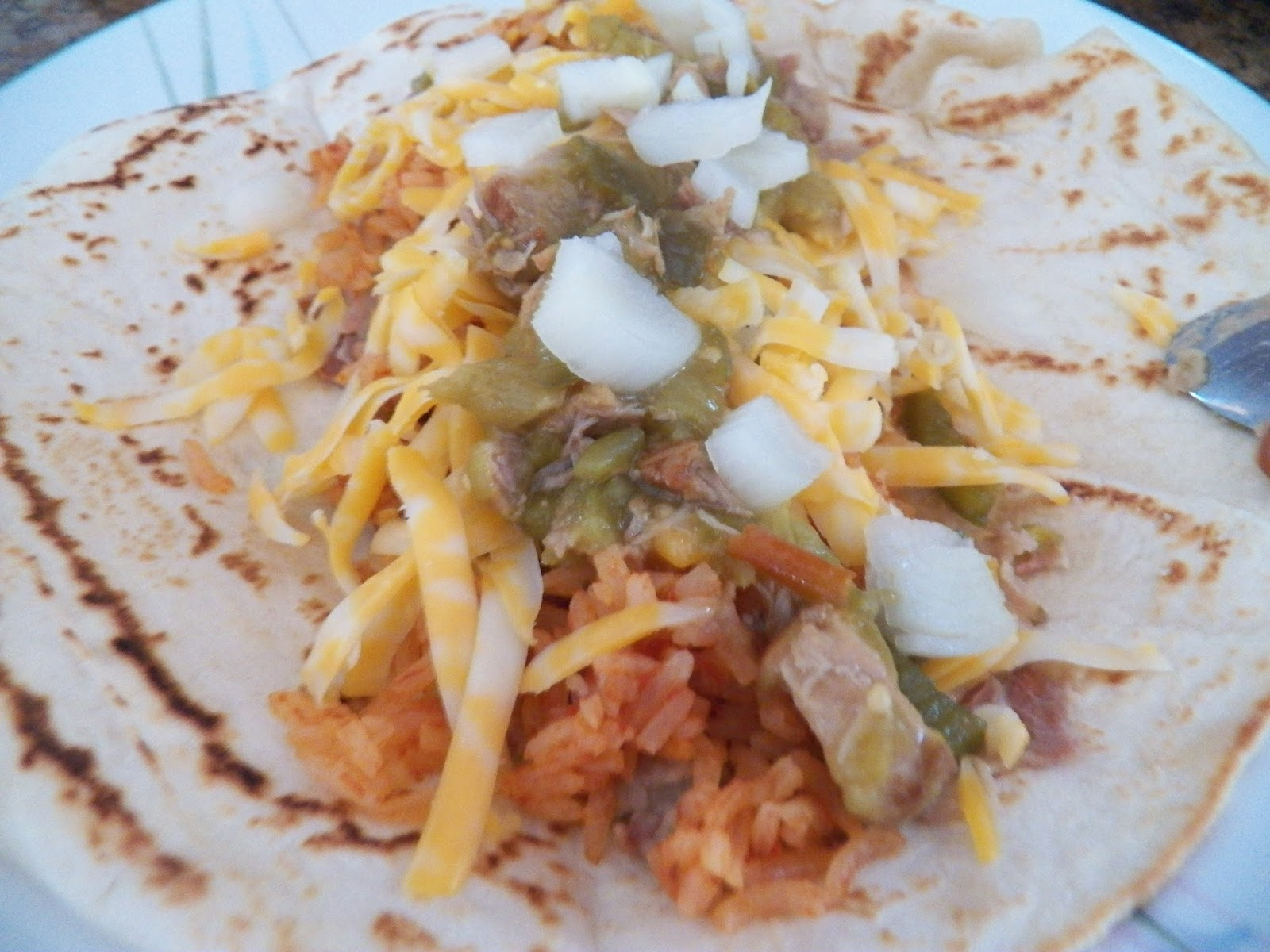 Chile Verde Smothered Burrito for Improv Cooking Challenge - Sid's Sea ...
