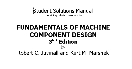FUNDAMENTALS OF MACHINE COMPONENT DESIGN