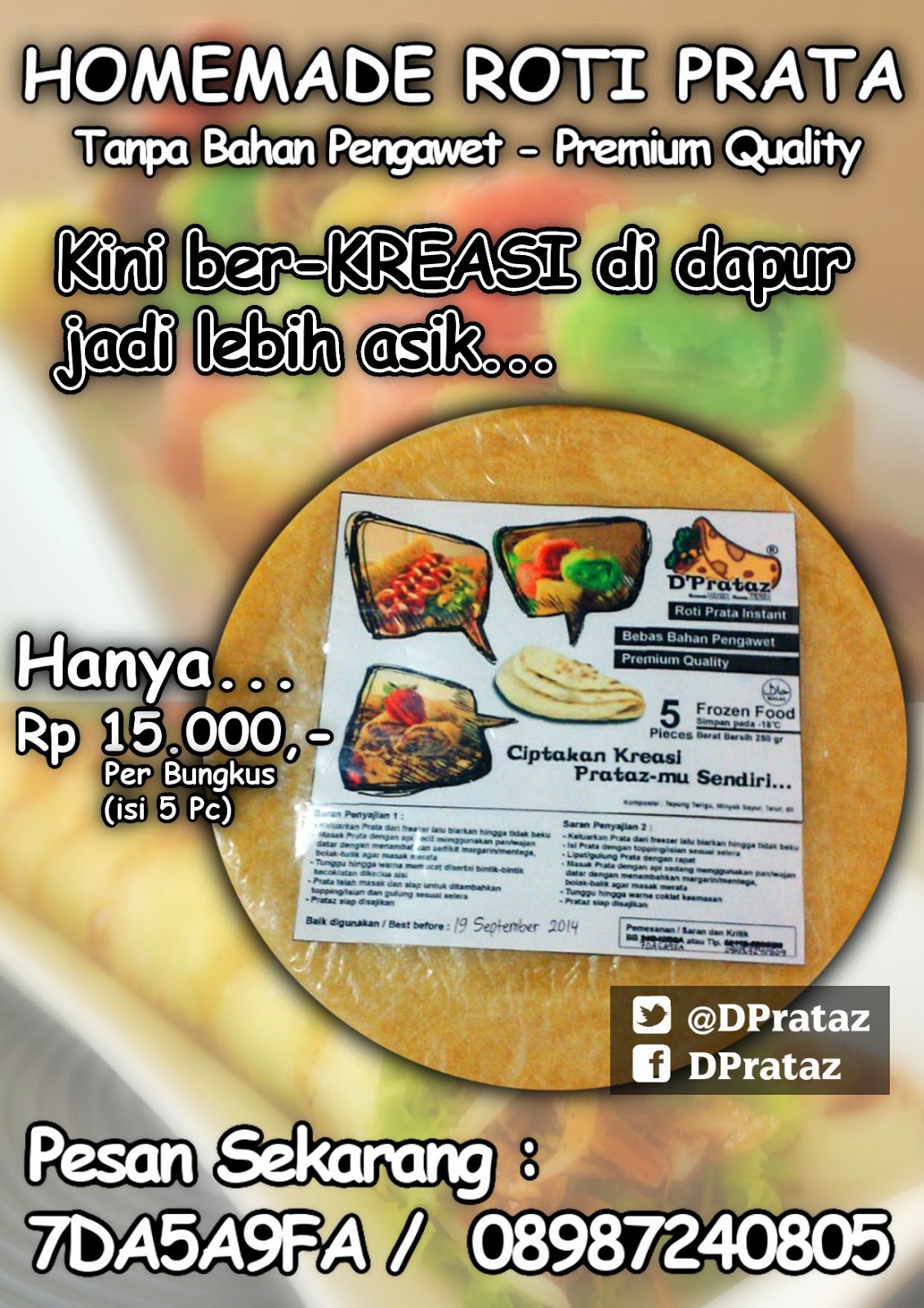 Moms and Lovely Kids: Resep Roti Prata Keju Susu