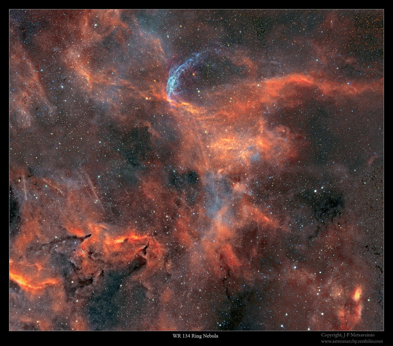 Astro Anarchy: WR 134, Ring Nebula in visual colors