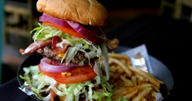 Yummy taste of great white shark burger