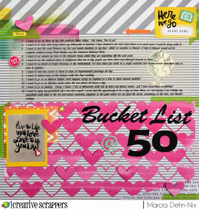 One Scrap at a Time: Bucket List @50 - Creative Scappers 272 Reveal
