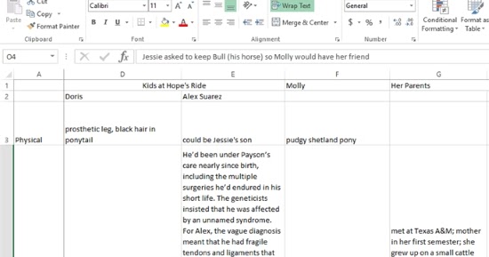 Insecure Writer's Support Group: Making a Series Bible Using Excel by ...