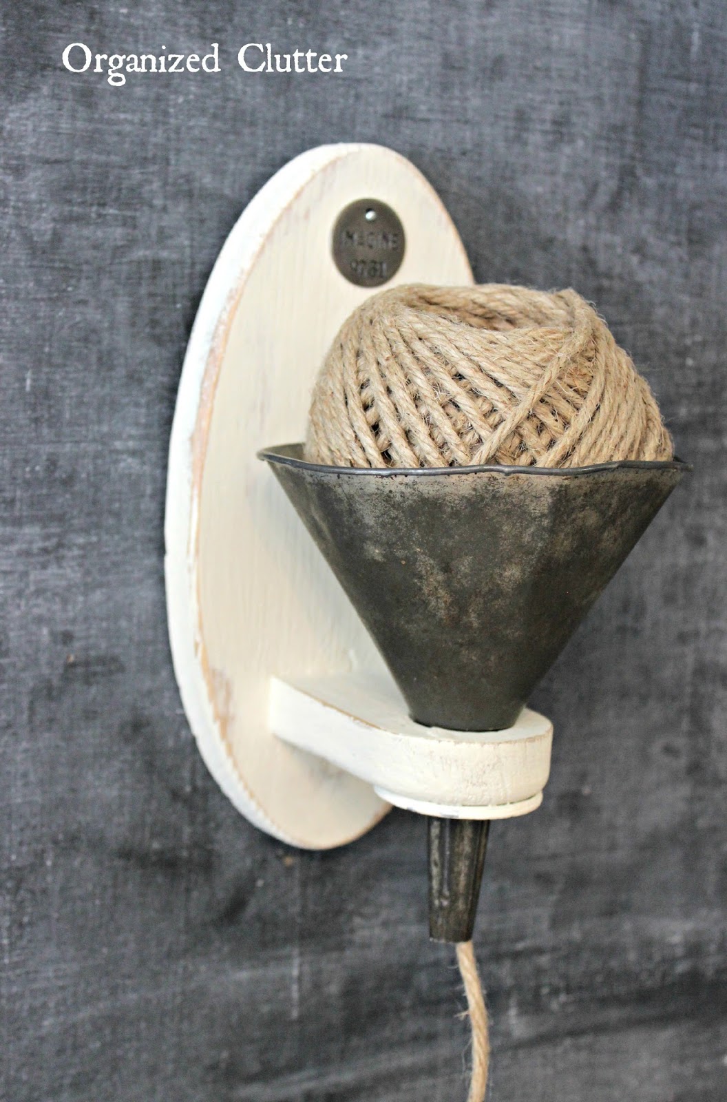 Thrift Shop Makeover Funnel Twine Holder - Organized Clutter