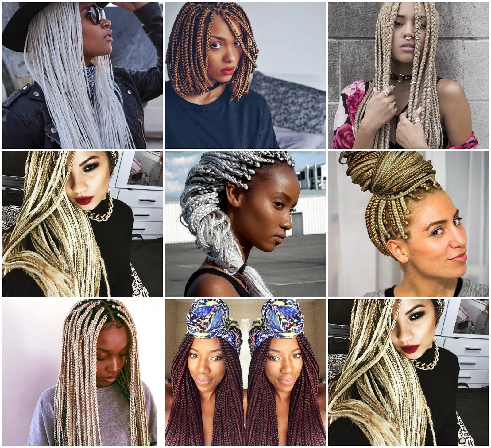 Colorful Summer Box Braid Hair styles | Melody Jacob