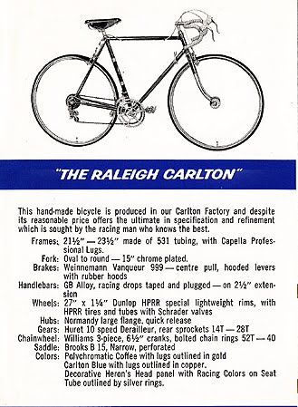 ON THE DROPS: American Flyers: Carlton Cycles U.S. Export Models 1961-1969
