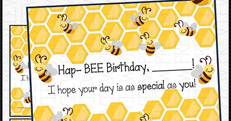 Johnson Creations: HAP- BEE BIRTHDAY CERTIFICATES