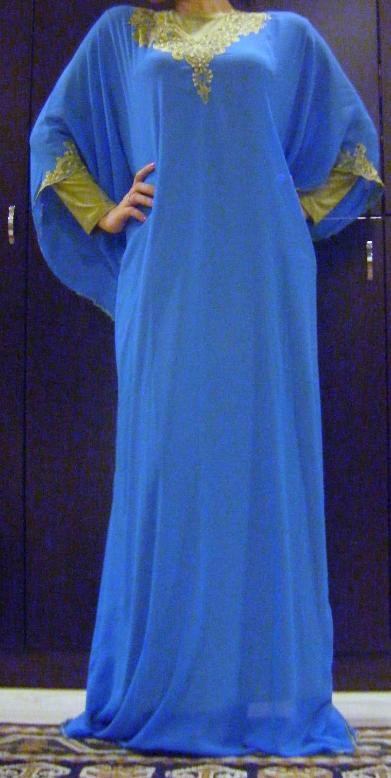 f.affable robe: J) Kaftan Fantasy in Chiffon with embroidery