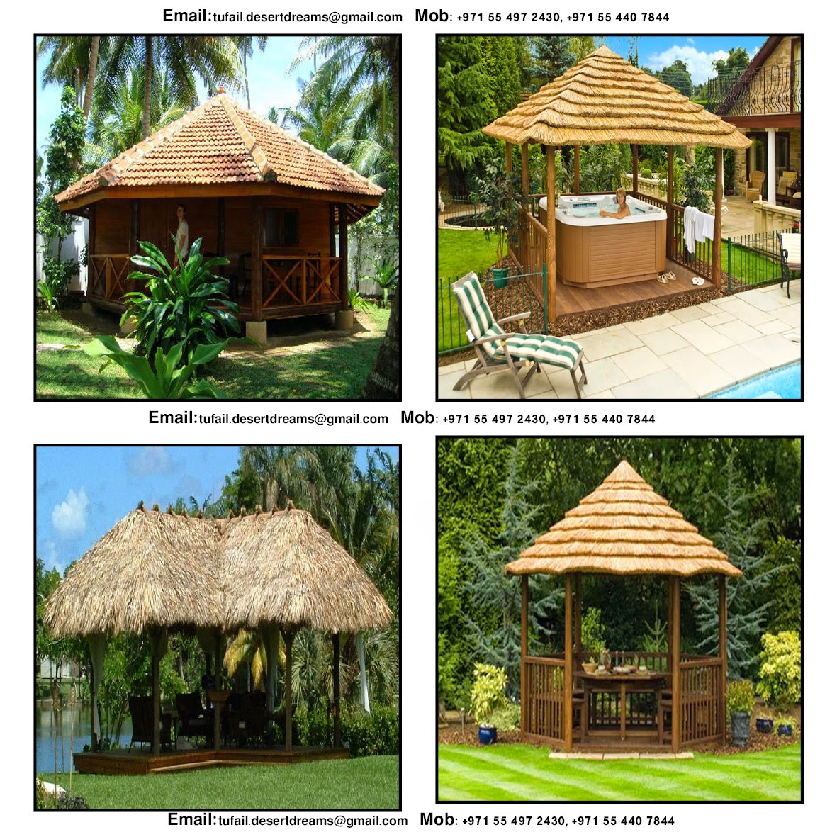 Wooden Roof & Thatched Roof Gazebo: Creative Living enjoyment at ...