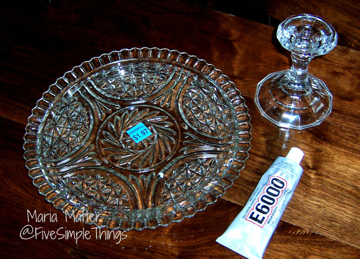 Five Simple Things: DIY Cake Plate - some assembly required