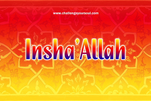 My-Sweet-Islam: Insha'Allah (Allah's Will) God's Will (In'sa-Allah)
