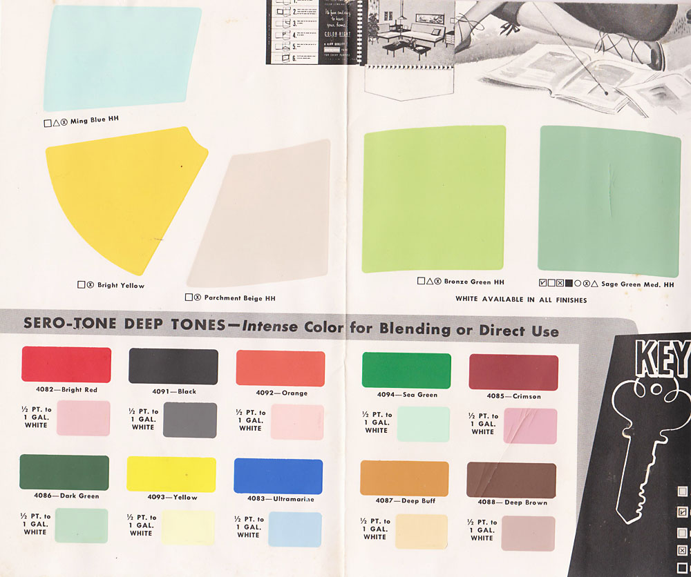 Vintage Goodness 1.0: Vintage Decorating - 1950's Paint Color Chip ...