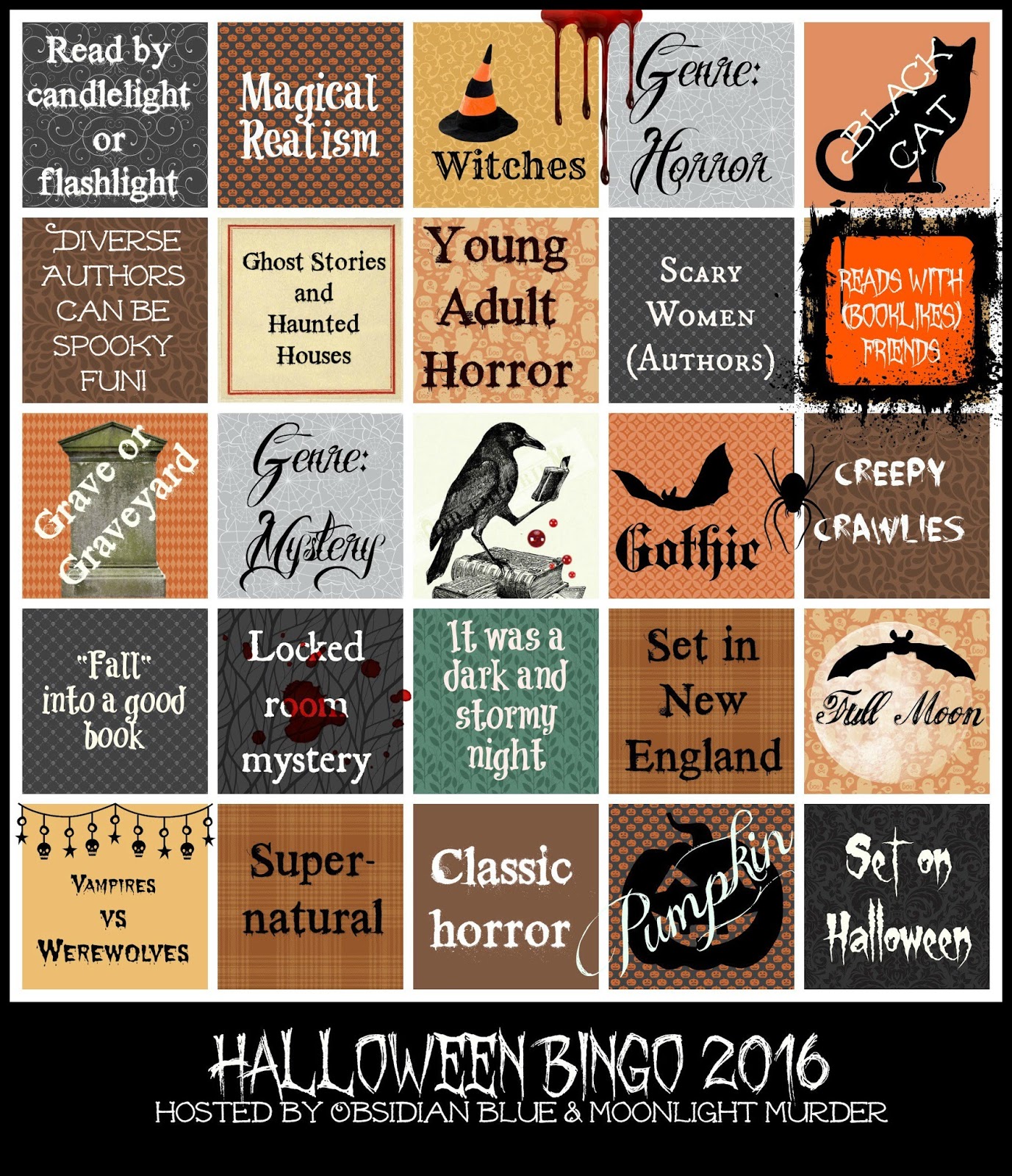Challenge Halloween Bingo Nighttime Reading Center challenge-halloween-bingo-nighttime-reading-center