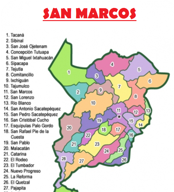San Marcos: Mapa de San Marcos