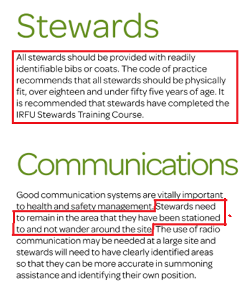 How stewards prepare for spectator events: level 2: 2 - Know how ...