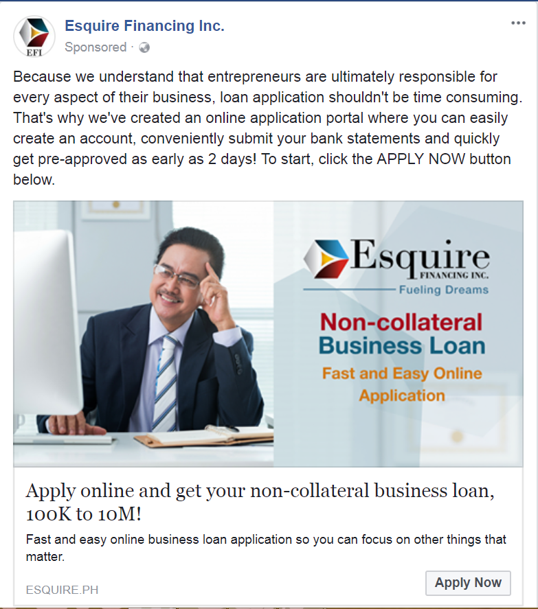 ESQUIRE FINANCING -2ND LOAN SUCCESS! - USAPANGPERA.PH