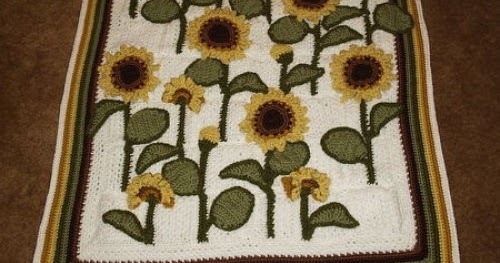 Beautiful Skills - Crochet Knitting Quilting : Sunflowers Lap Warmer ...
