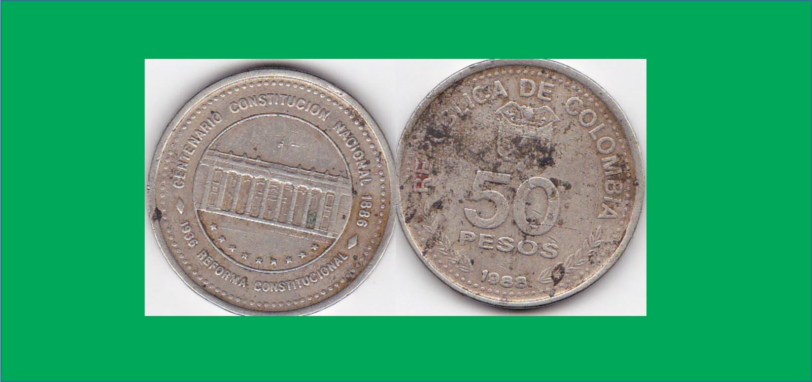 MONEDAS: moneda de cincuenta (50) pesos colombianos de 1988