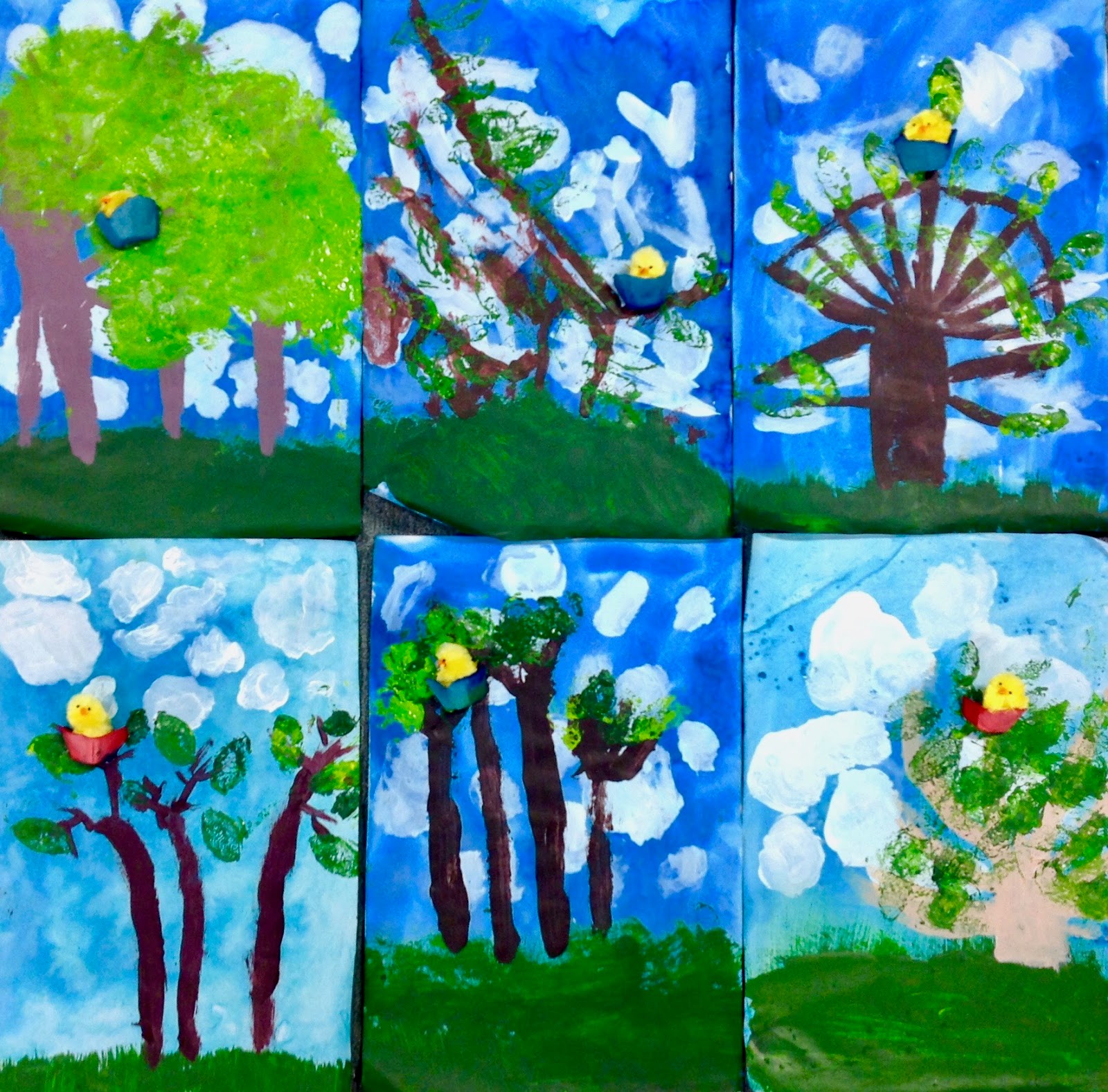 TNPS Student Artists: KINDERGARTEN BIRDS IN THE TREES