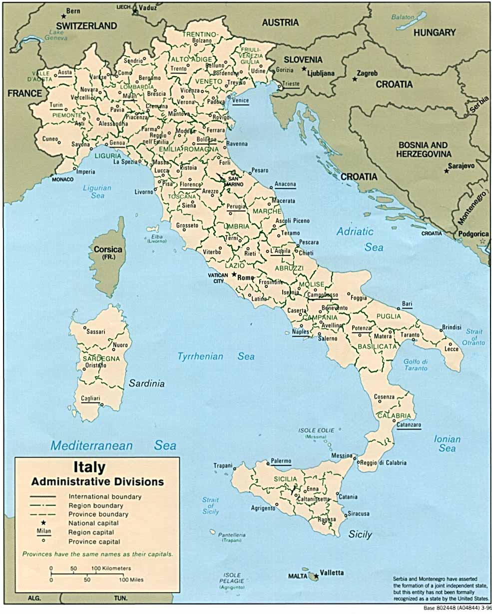 Mappa di Italia Mondo Regionale | Mappa del Mondo Regionale
