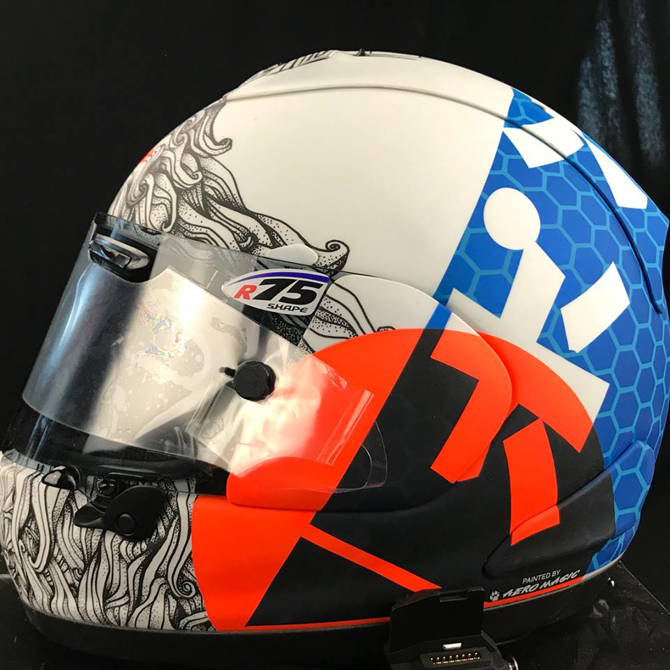 Racing Helmets Garage: Arai RX-7V "High Side" 2017 painted by Aero Magic