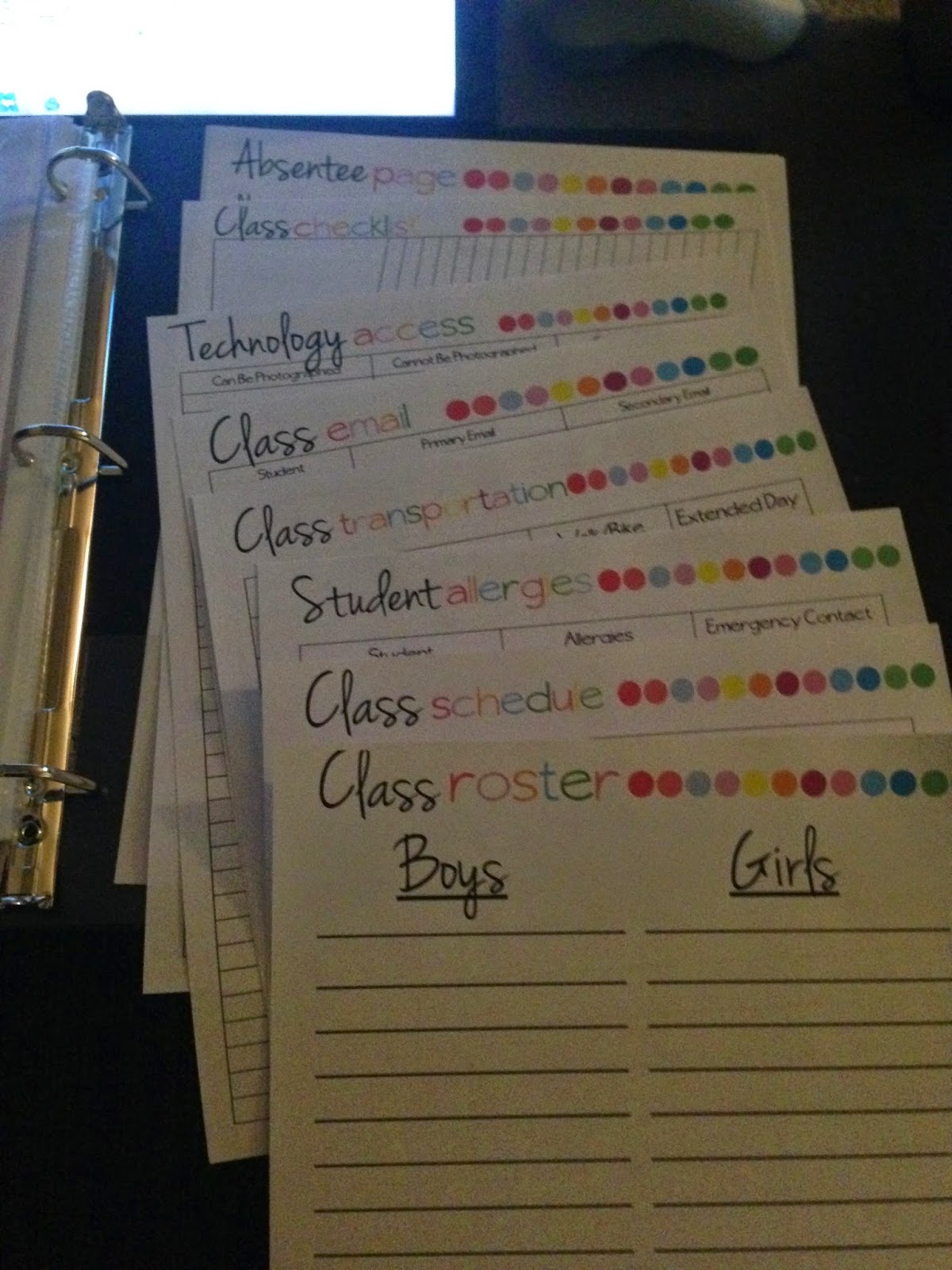 Teacher Organization - Binders, Binders, Binders!!! | Pride and Primary
