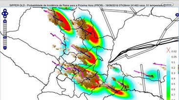 Simepar lança sistema capaz de prever tempestade de raios