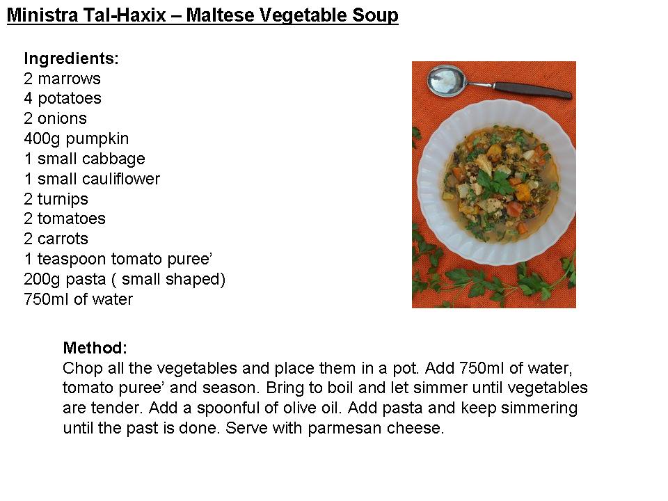Ministra Tal-Haxix – Maltese Vegetable Soup