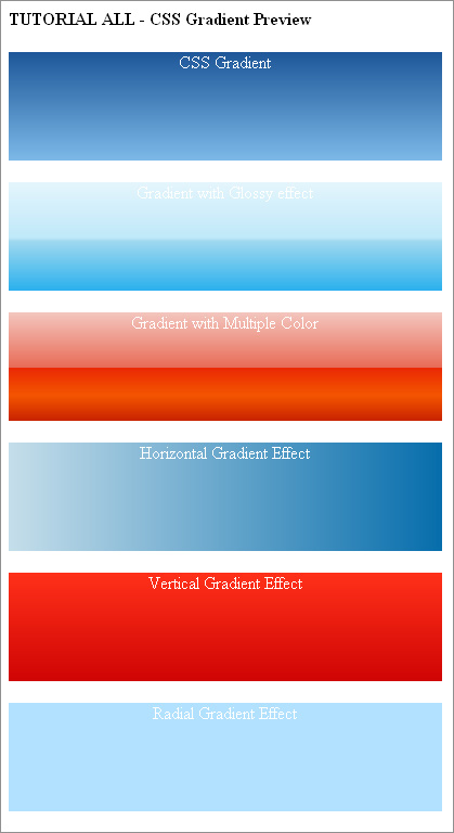 How To Create A Gradient Using Html5 Css3 ~ Tutorials All Photoshop Flash Tutorials