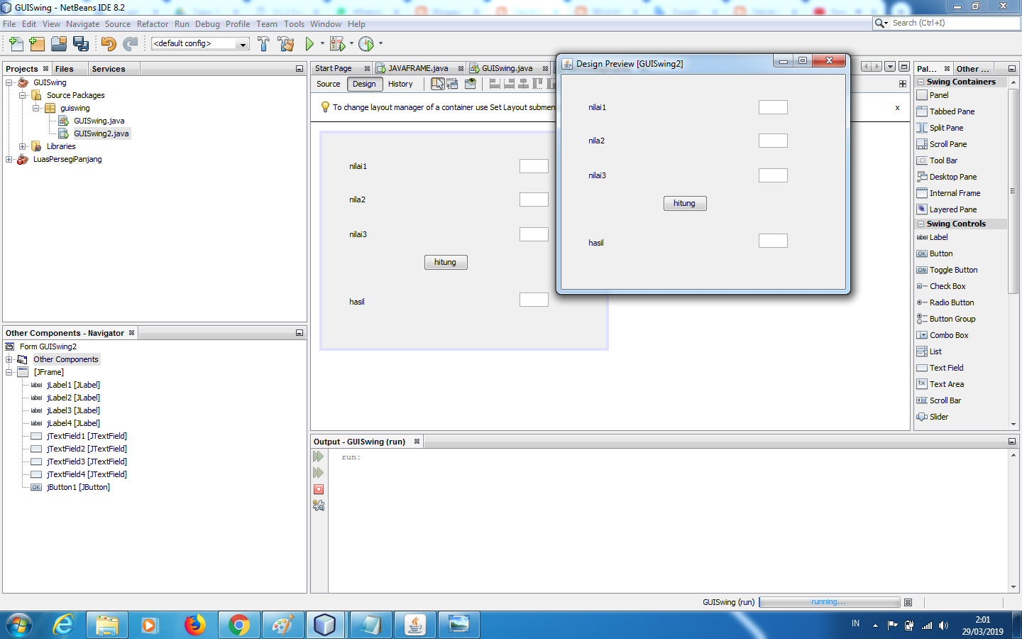 Membuat Program Menghitung Dengan Java - GUI SWING