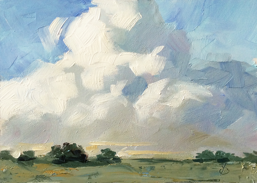 TOM BROWN FINE ART: IMPRESSIONIST SKY SCAPE by TOM BROWN