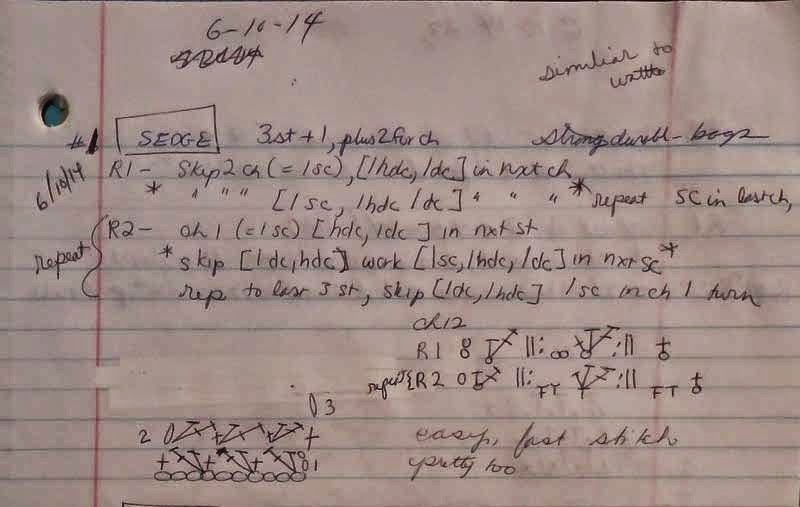 KatsCrafting: Sedge, combination of SC, HDC, DC