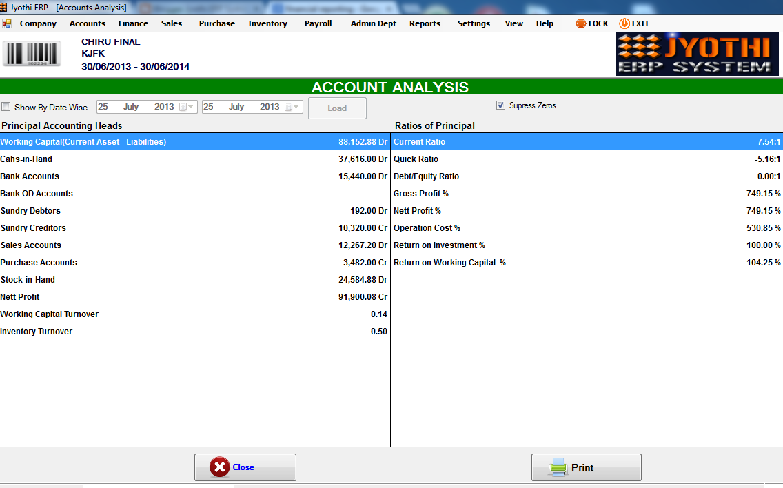 Jyothi ERP System in VB.NET Source Code: ERP Client and Server System In VB.NET - Financial Reports
