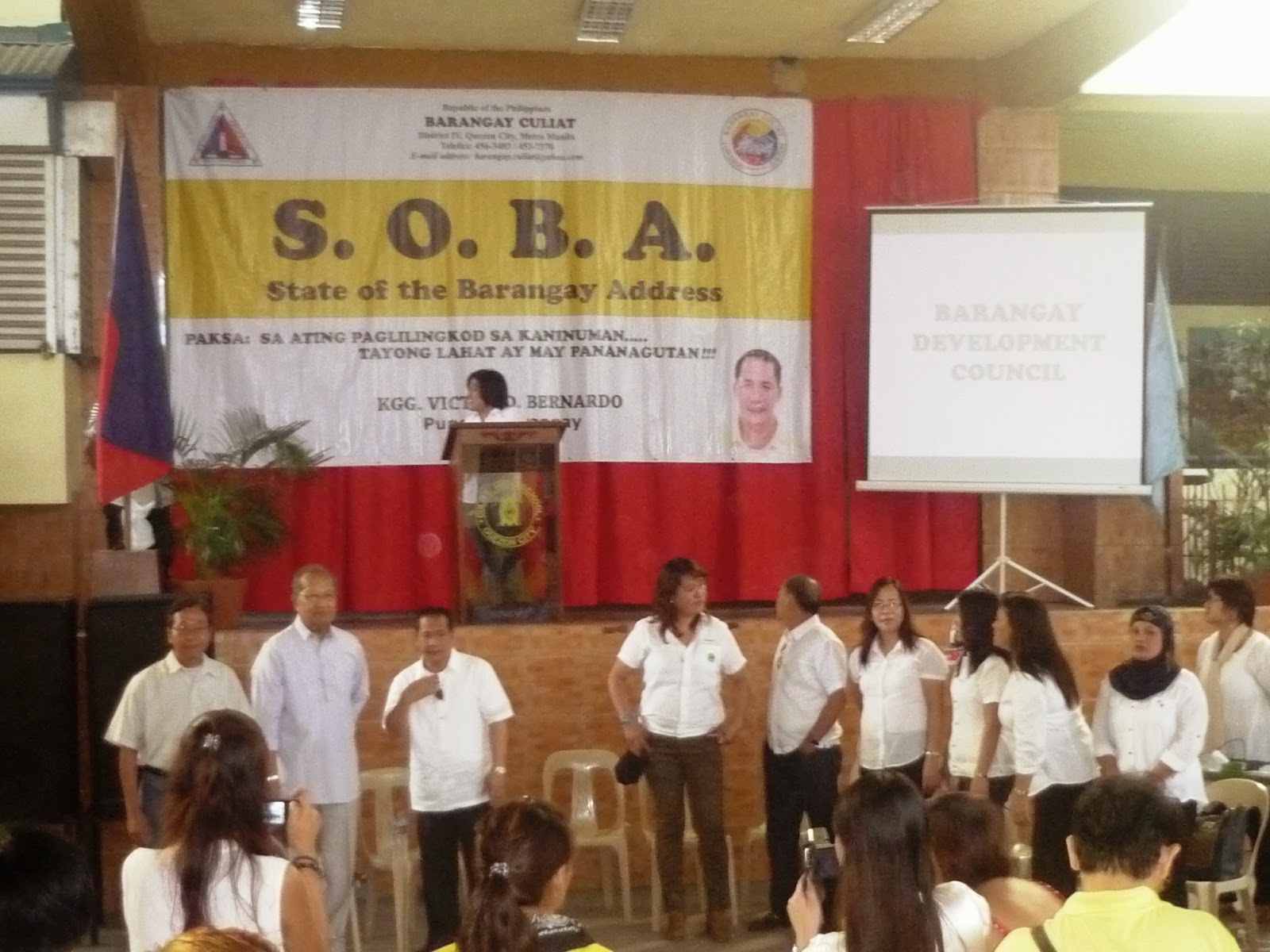 San Lorenzo Ruiz Parish: DATELINE UBAS: Bgy Capt Vic Bernardo Delivers ...