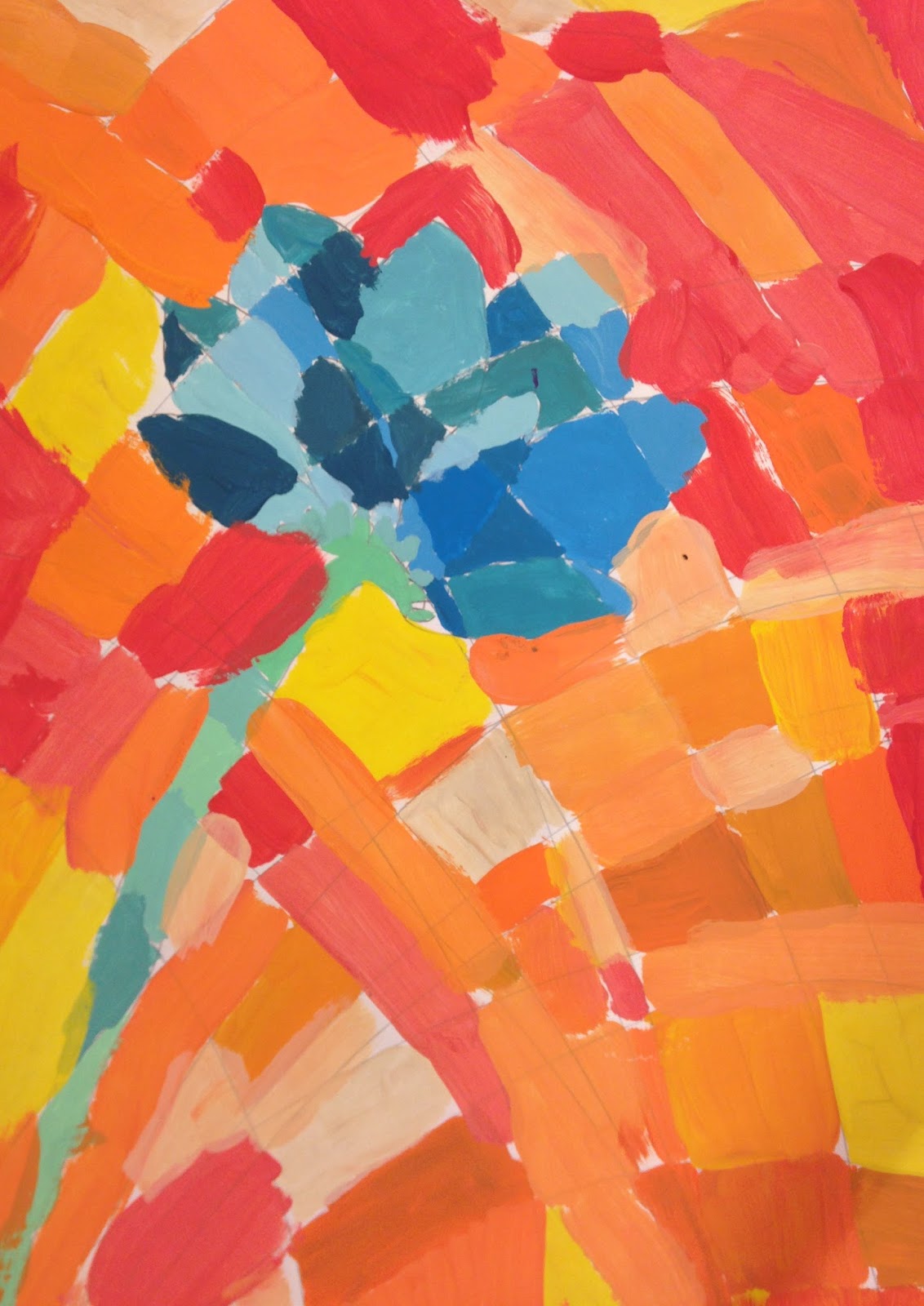 Art Room Blog: 4th Grade Value Change and Complementary Color Rose...