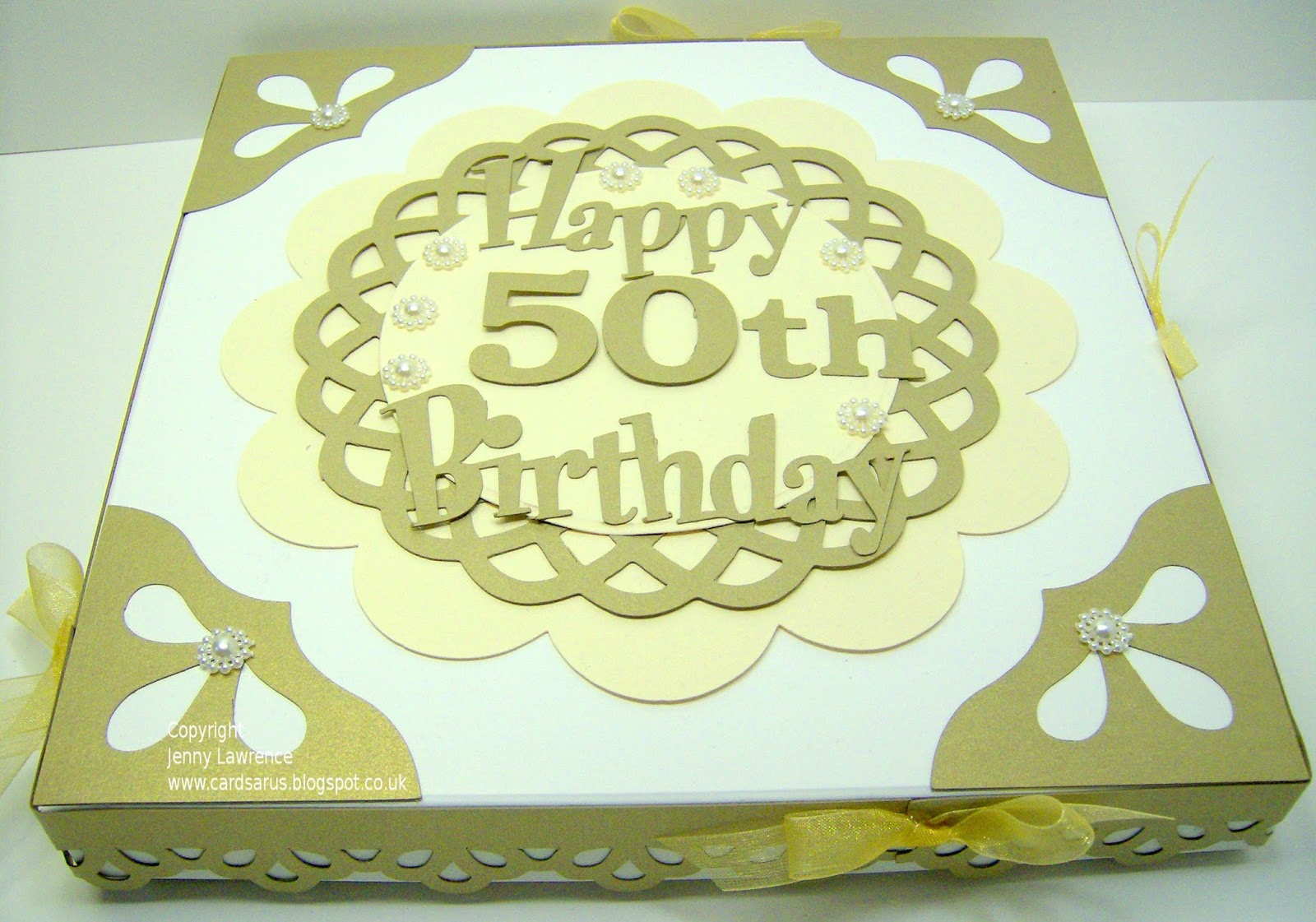 CARDSARUS: 50th BIRTHDAY CARD AND BOX