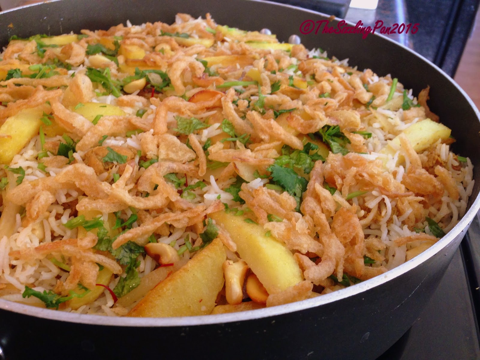 The Sizzling Pan: Layered Chicken Biryani: Remade with new pictures!!