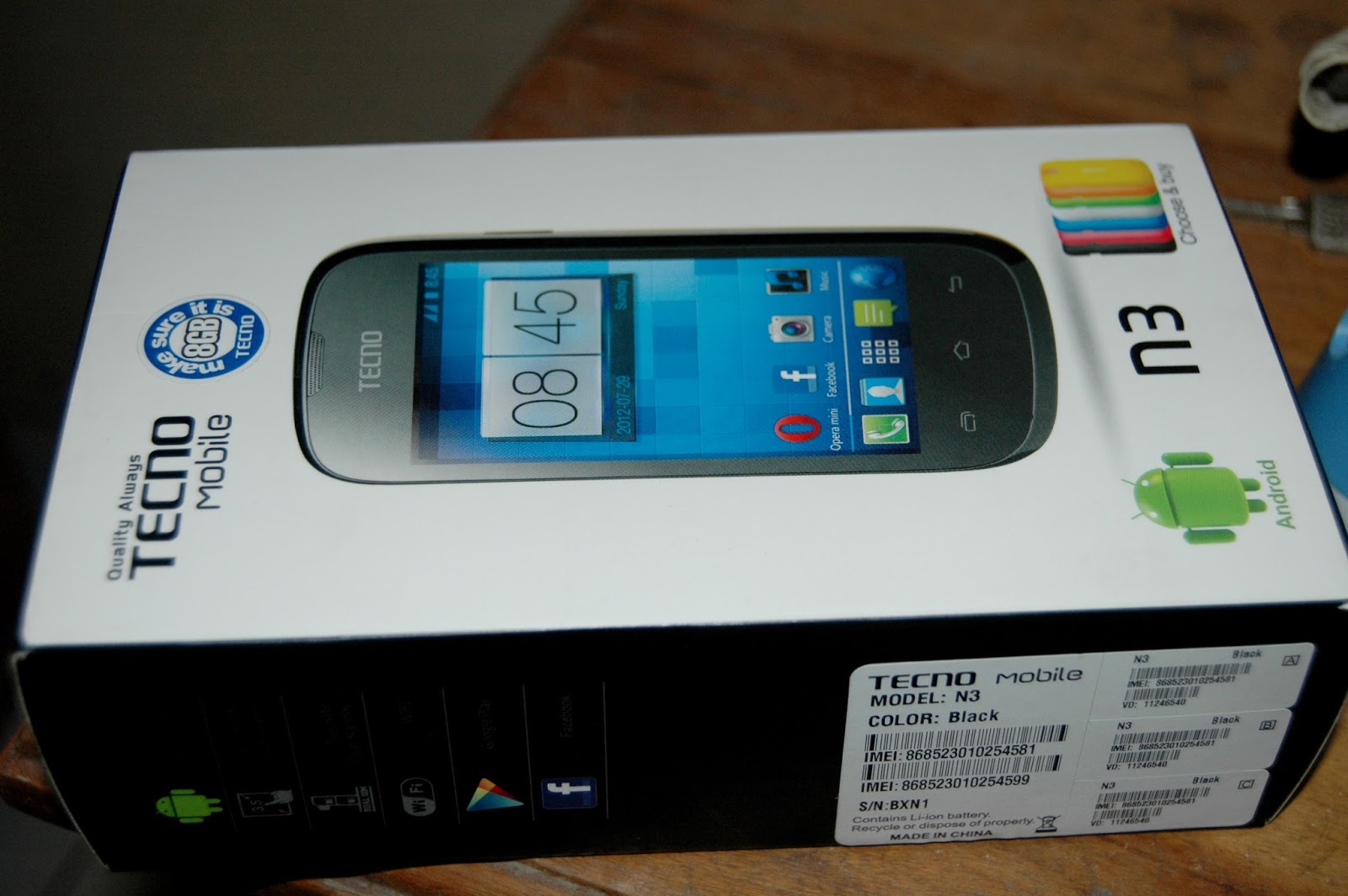 Amebo Network: Tecno N3 -Specifications and Details.