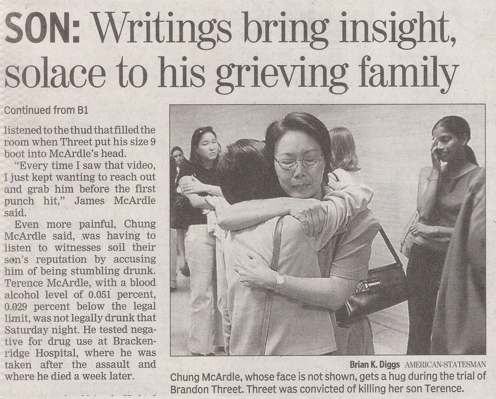 Justice For Terence McArdle: Austin American Statesman -- July 29, 2002