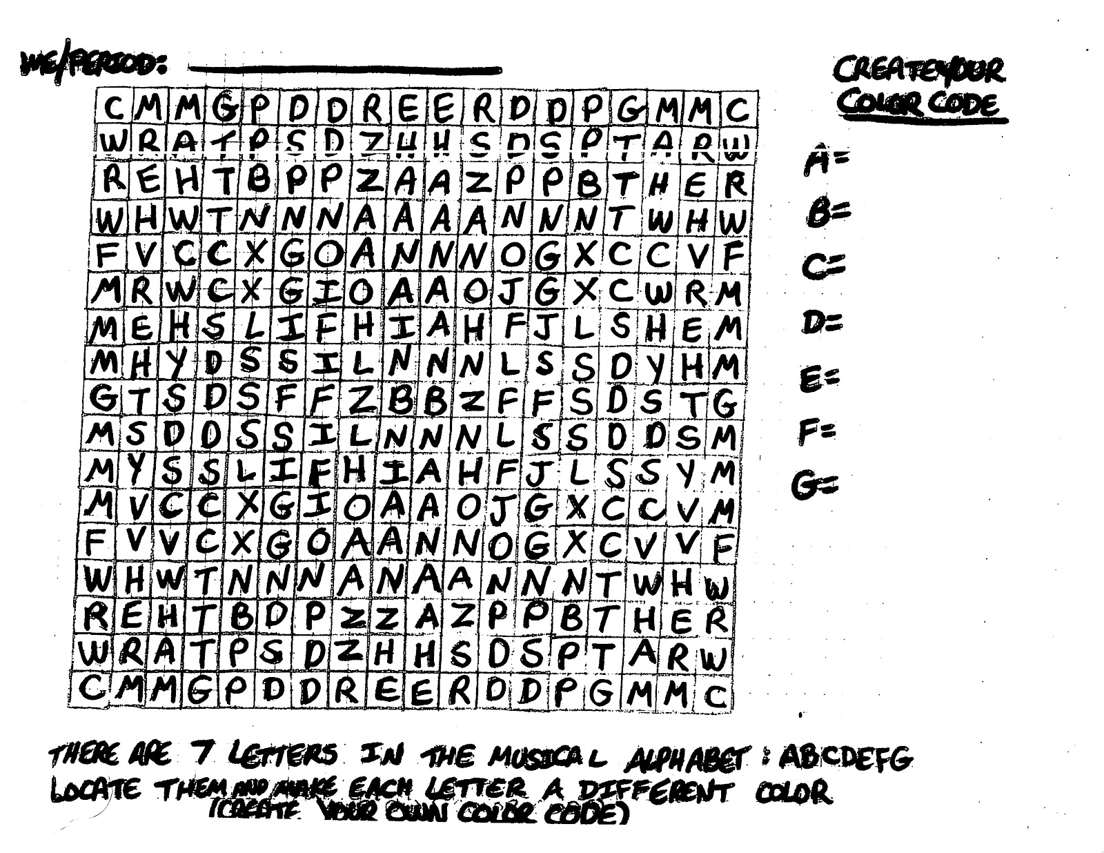 Miss Jacobson's Music: THEORY #1: MUSICAL ALPHABET