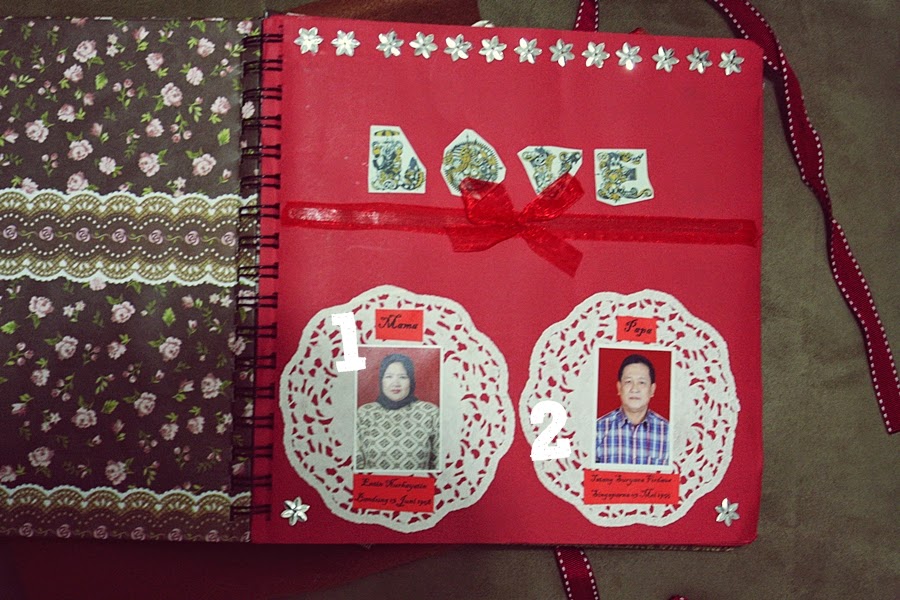 Membuat scrapbook: scrapbook anniversary orangtua - SCRAPTERRA