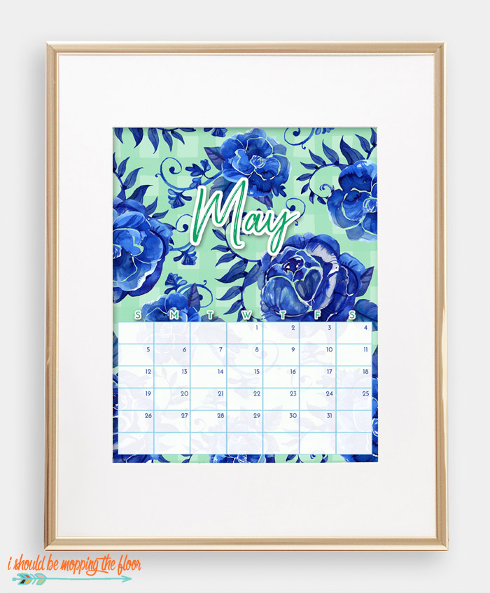 Blue and White Chinoiserie Calendar | i should be mopping the floor