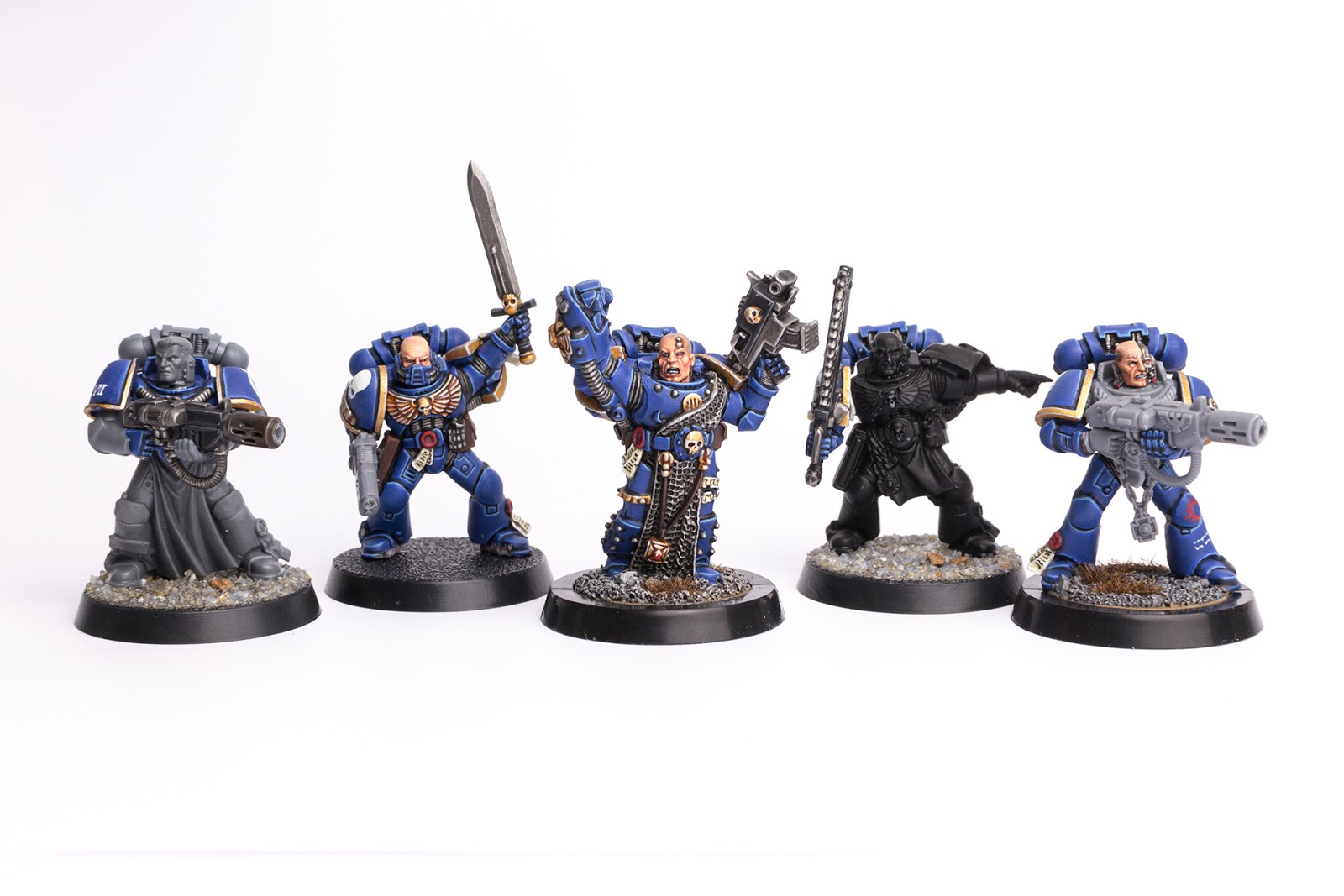 WIP: Ultramarines Company Veterans / Command Squad #1 - Tale of Painters